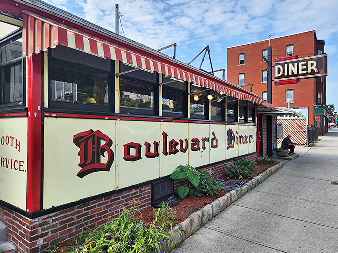 Red and white stripes that would make Waldo jealous! This Worcester beauty serves up nostalgia with a side of home fries.