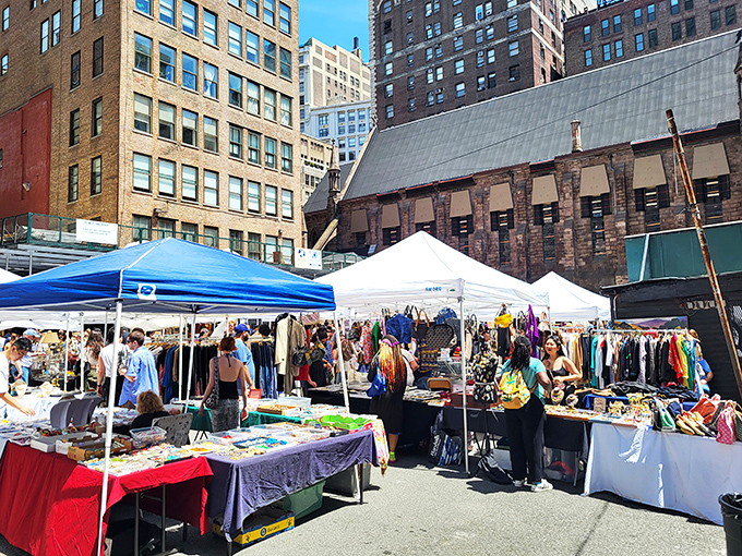 Chelsea Flea (New York): Bargain hunters' paradise in full swing. Every table at Chelsea Flea tells a story&mdash;some stranger than fiction, all waiting for new chapters.