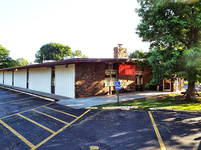 Like a chicken beacon in southeast Kansas, Chicken Annie's red sign promises crispy, golden perfection that locals have treasured for decades.