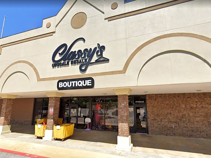 The architectural equivalent of a mullet &ndash; business in the signage, party in the merchandise. Classy's exterior belies treasure-filled racks inside.