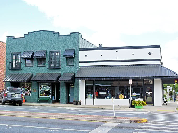 These mint-green awnings aren't just pretty&mdash;they're time machines to when downtown shopping didn't require a mall map.