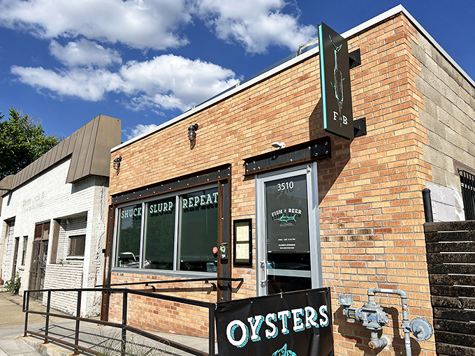 Brick, steel, and the promise of "Shuck, Slurp, Repeat" &ndash; Fish N Beer keeps it deliciously simple.