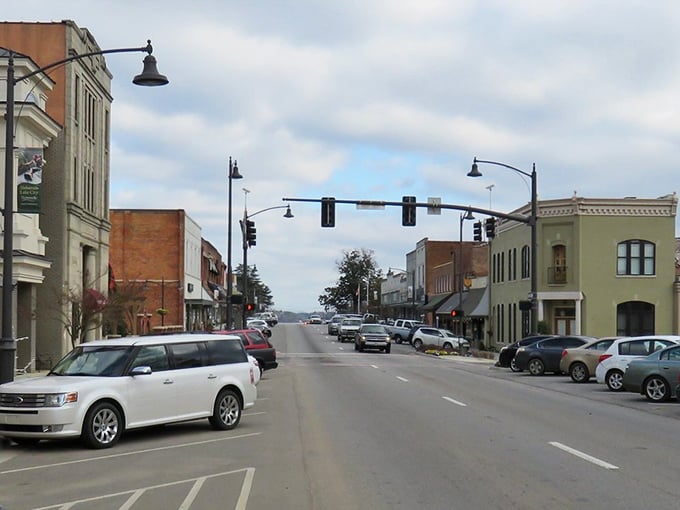 Main Street Guntersville stretches before you like a real-life backdrop from a Hallmark movie, complete with charming storefronts and zero traffic jams.
