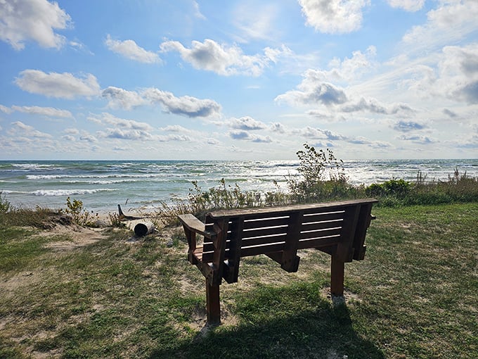 Where forest meets pathway - this serene stretch of Harrington Beach feels like Wisconsin's version of a meditation retreat. 