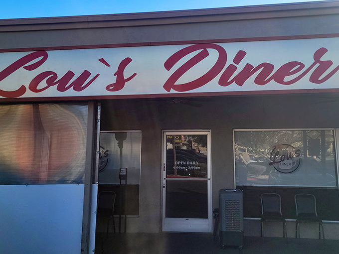 Lou's Diner (Entrance): Simple door, extraordinary breakfast. Lou's entrance might be modest, but the morning magic happens just beyond.