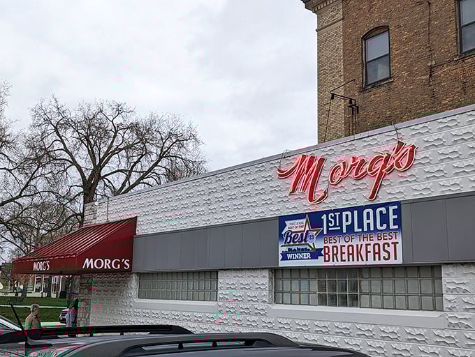 Morg's Diner: That "1st Place Best Breakfast" sign isn't just decoration—it's a promise delivered with every fluffy pancake and crispy hash brown.
