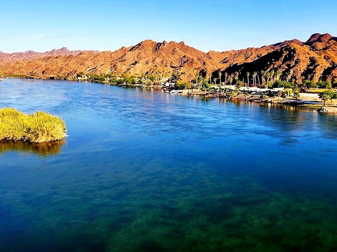 Sunset transforms River Island's shoreline into a painter's palette of blues and golds. Who needs Caribbean beaches?