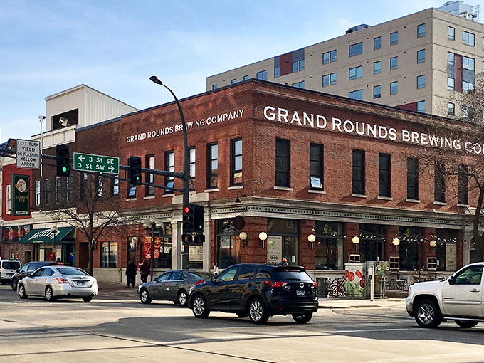 Grand Rounds Brewing Company anchors Rochester's charming downtown scene. Social Security stretches further when local brews are this affordable!