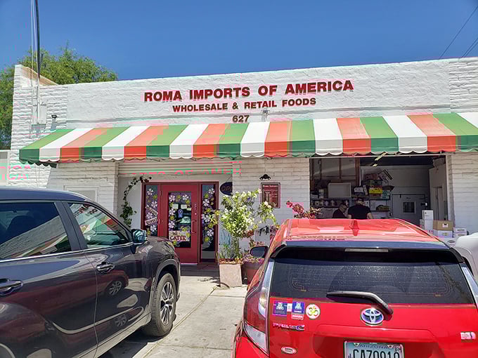 Roma Imports: That red, white, and green striped awning is like a beacon for sandwich lovers&mdash;the Italian equivalent of the Bat-Signal.