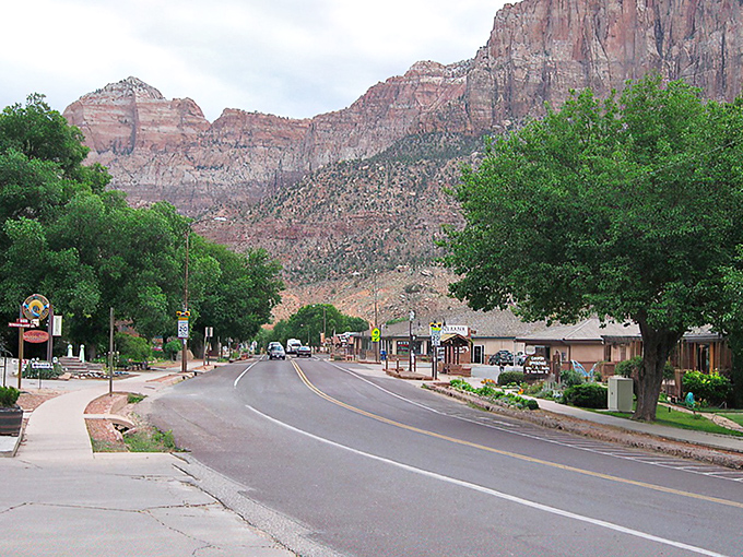 Springdale: Tree-lined streets with mountain backdrops that make every walk feel like you're strolling through a painting somebody worked way too hard on.