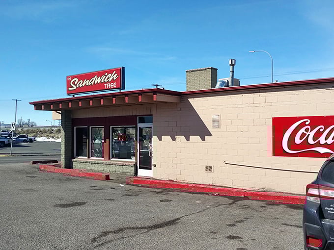 Classic brick, timeless signage, and zero pretension – The Sandwich Tree looks exactly like the place your dad would call "the real deal."