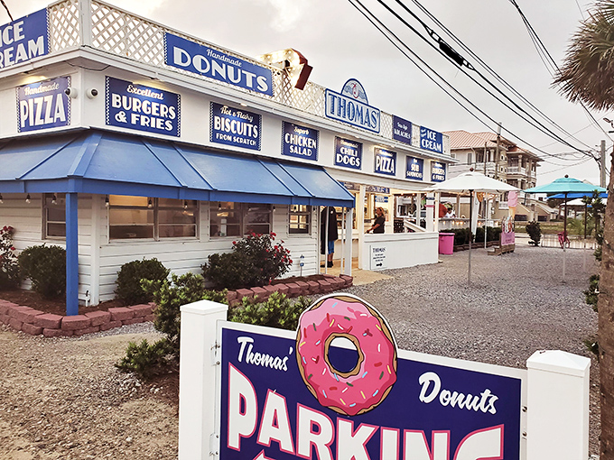 That vintage sign says it all – donuts, ice cream, and everything delicious. This Panama City Beach landmark is worth the wait.