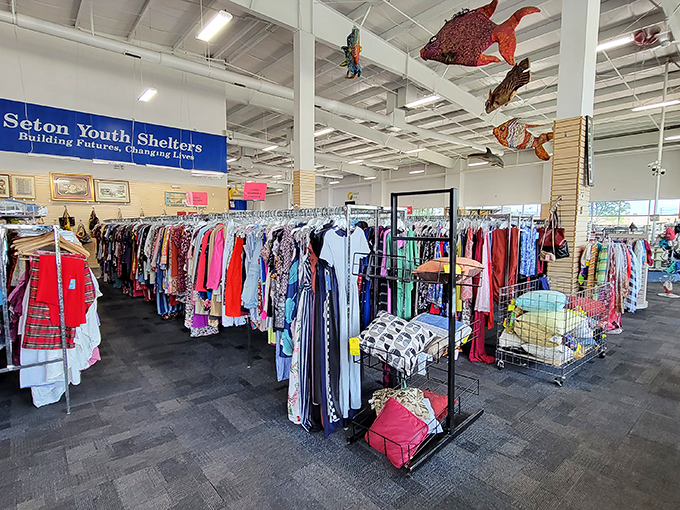 Thrift Store USA's massive clothing section could outfit a small country. Somewhere in there is your next favorite shirt!
