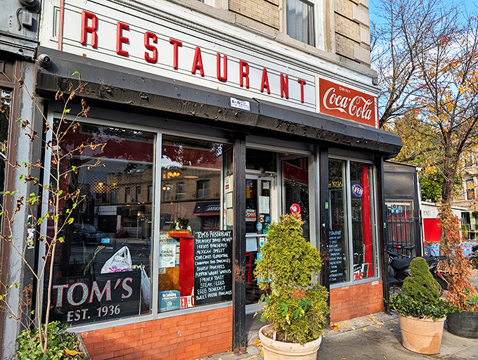 The vintage storefront of Tom's hasn't changed much over the decades &ndash; proof that when breakfast perfection is achieved, you don't mess with it.