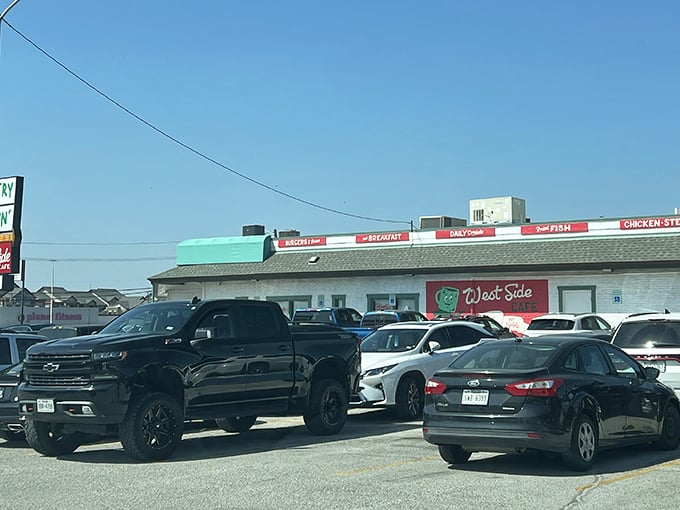 The packed parking lot tells you everything – West Side Cafe isn't just a restaurant, it's a Fort Worth breakfast pilgrimage.