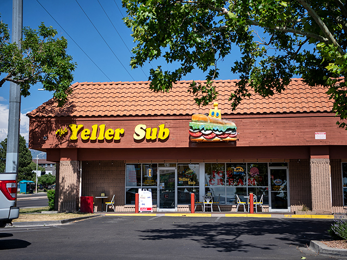 Look at that giant sandwich on the sign! Yeller Sub doesn't need fancy decor when what's between the bread speaks volumes.