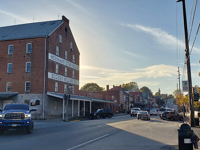 Historic brick buildings line Hermann's main street, where German heritage isn't just remembered &ndash; it's lived daily with authentic enthusiasm.