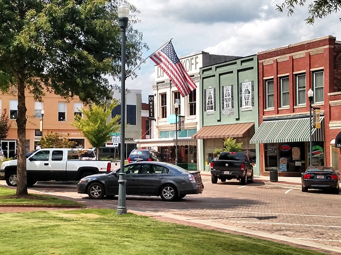 The town square feels like a movie set where Norman Rockwell meets modern day&mdash;complete with patriotic flair and that small-town magic.
