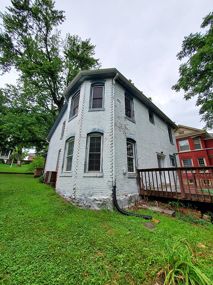 From this angle, the Sallie House looks like any other historic home, but paranormal investigators know better. The side view reveals its substantial two-story structure.