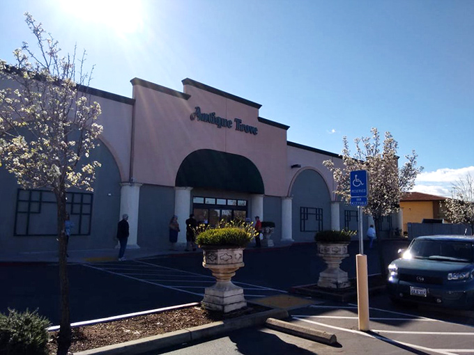 Roseville's time machine disguised as a retail establishment. Those stone planters aren't just decorative&mdash;they're guarding decades of American history inside.