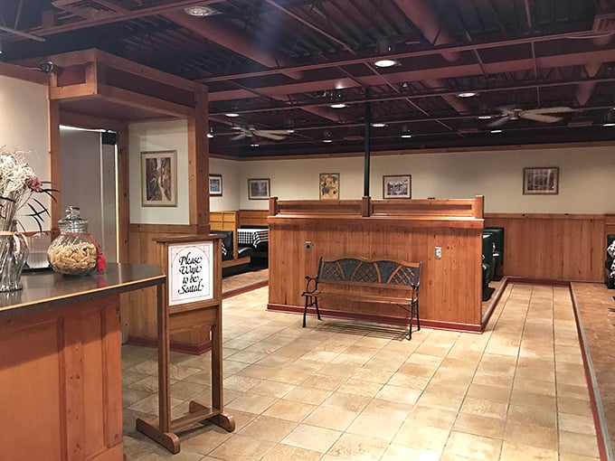 Wood paneling and simple elegance create that "Nonna's dining room" vibe&mdash;minus the plastic-covered furniture and cheek pinching.