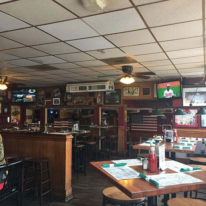 Step inside and you've entered the comfort zone. Sports memorabilia, American flags, and that unmistakable tavern glow&mdash;this is where cheesesteak dreams come true.
