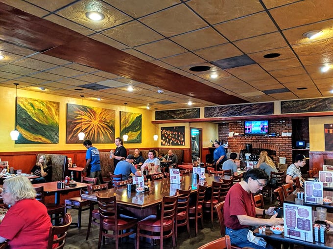 Inside eggtc., warm wood tones, vibrant local art, and a buzzing breakfast energy create the perfect atmosphere for morning indulgence.