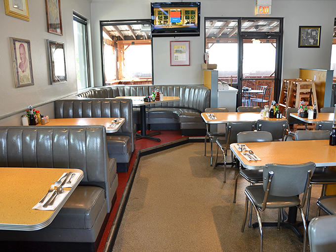 Classic vinyl booths that have cradled thousands of happy diners&mdash;the kind of seating that makes you want to order dessert just to stay longer.