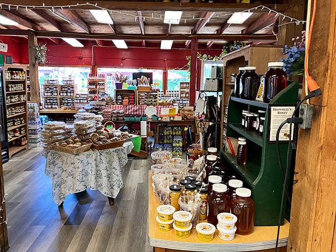 Inside, wooden beams and rustic charm create the perfect backdrop for what might be Pennsylvania's most tempting display of homemade treats.