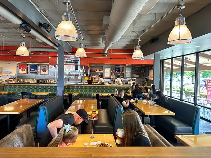 Modern industrial meets cozy comfort in Jack's dining room. The kind of place where strangers become friends over shared food envy.