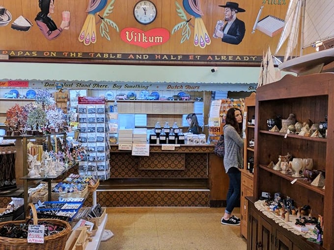 Inside Dutch Haven, Pennsylvania Dutch sayings adorn wood-paneled walls while shelves burst with treasures. That "Willkum" sign isn't kidding&mdash;you'll want to stay awhile. 