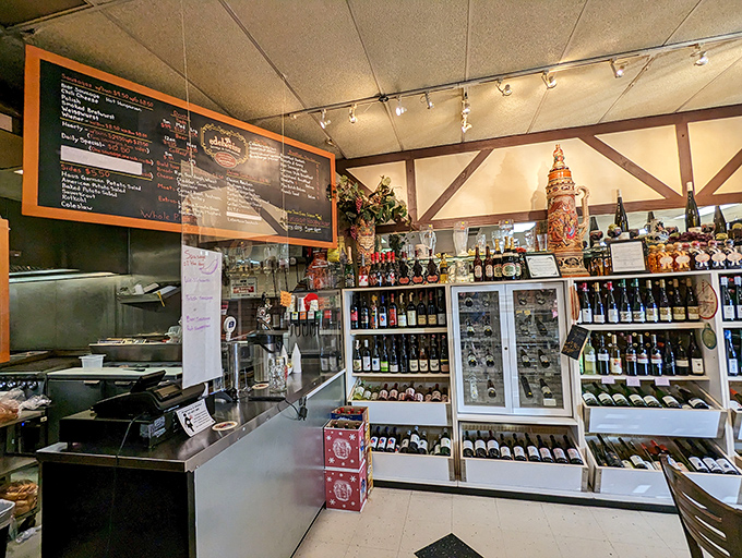 Step inside and the European market vibes hit you immediately&mdash;shelves of imported treasures and refrigerators stocked with liquid happiness. 