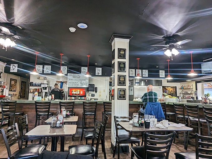 Inside Willy's, the counter seating puts you front-row for the culinary show. Where everybody might not know your name yet, but they'll remember how you like your eggs.