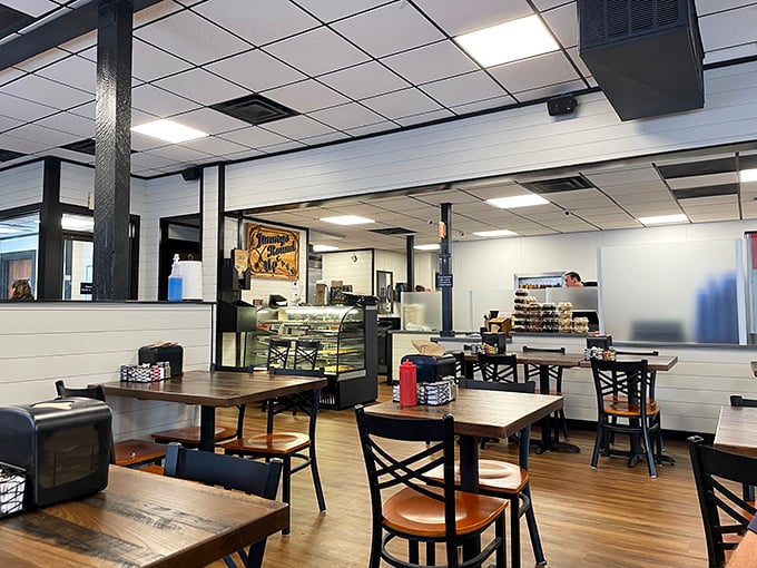 Clean lines, simple furnishings, and that unmistakable diner energy. Jimmy's interior isn't trying to impress with fancy decor&mdash;it's saving all the wow factor for your plate.