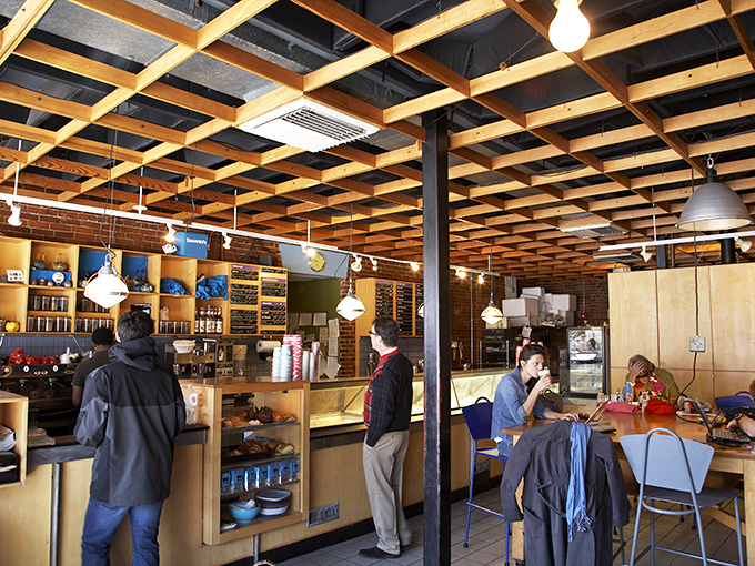 The wooden lattice ceiling and exposed brick create the perfect backdrop for what some call the greatest ice cream epiphany you'll ever have.