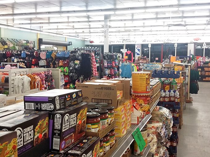 Treasure hunt central: where taco kits meet t-shirts and everything begs to be discovered. Shopping here is like an archaeological dig for deals.