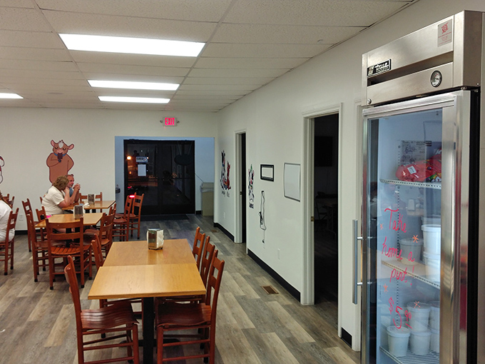 Simple wooden tables and no-nonsense chairs tell you everything: this place puts all its energy where it matters&mdash;into the ice cream.