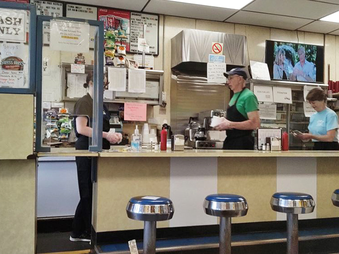 Where counter culture meets culinary simplicity. The yellow Formica countertop has witnessed decades of elbow-leaning conversations and satisfied sighs. 