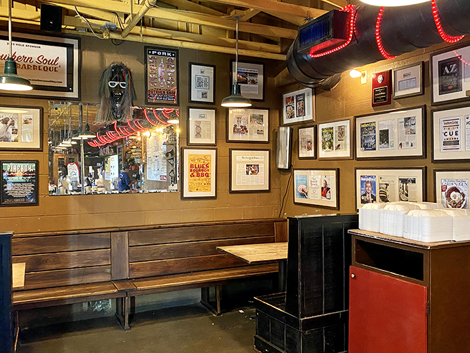 Wall-to-wall accolades tell the story before your first bite. This trophy case of barbecue fame is the ultimate "I told you so" to skeptics.