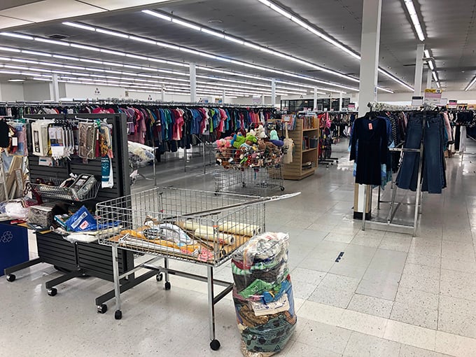 Endless racks of possibility stretch toward the horizon. This isn't just shopping&mdash;it's an expedition where someone's castoffs become your next conversation piece.