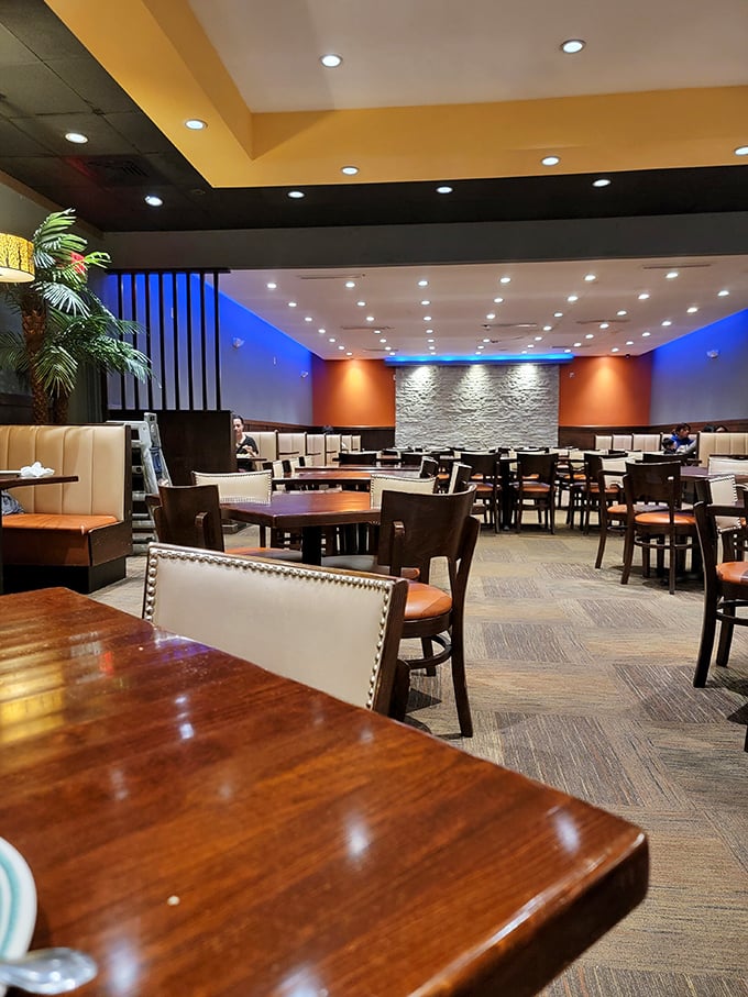 Mood lighting that doesn't make the food look suspicious? That's the first miracle at Green Olive, where comfortable booths await your multiple return trips.