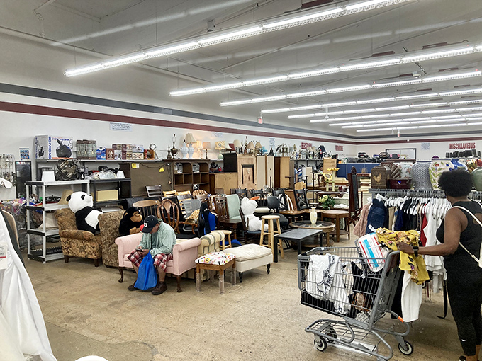 Welcome to organized chaos! The furniture section offers everything from grandma's floral sofa to that mid-century piece you've been hunting for years.