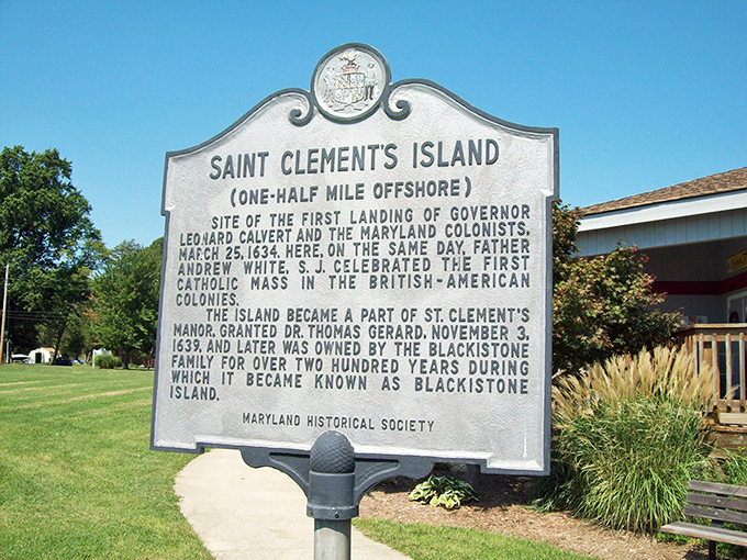History stands tall in this marker, reminding us that before Maryland was Maryland, it was just an idea and this tiny island.