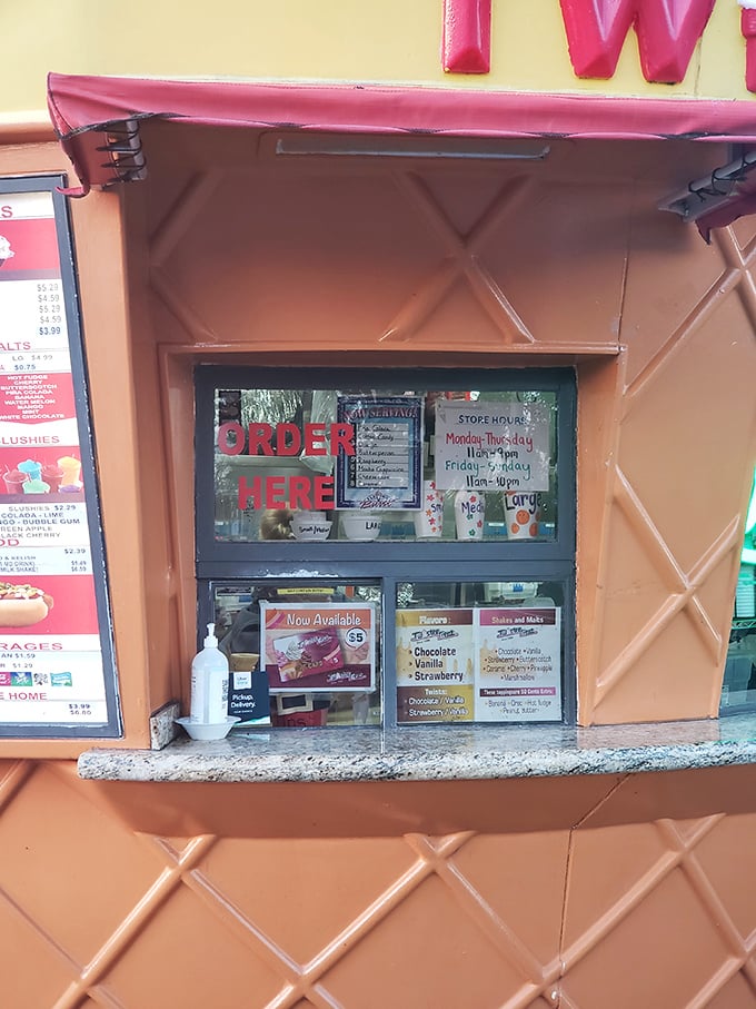 "ORDER HERE" &ndash; two of the most promising words in the English language when they're attached to a giant ice cream cone.