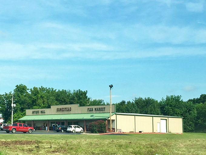 Under blue Arkansas skies, this vintage hunter's paradise stands ready to transport you through decades of American history, one booth at a time.