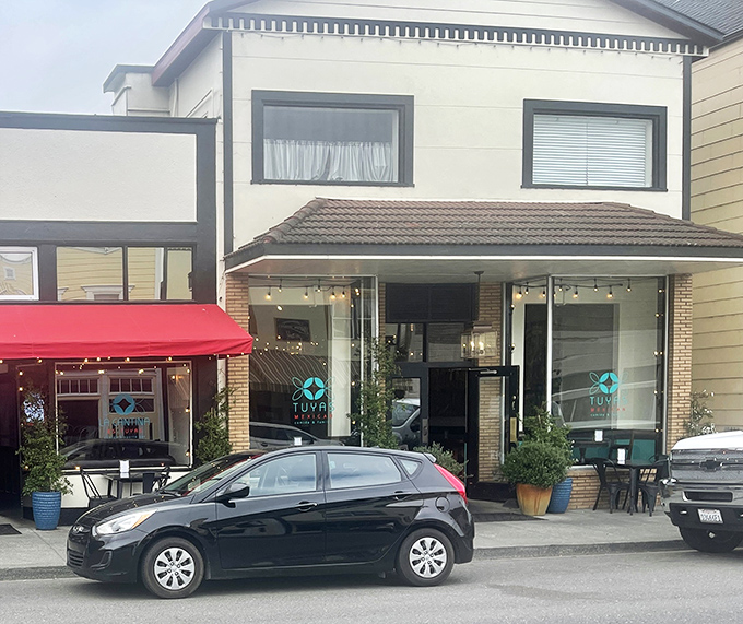 Tuyas Mexican Restaurant brings a splash of turquoise to Ferndale's Victorian palette, promising authentic flavors that transport you south of the border without leaving Northern California.