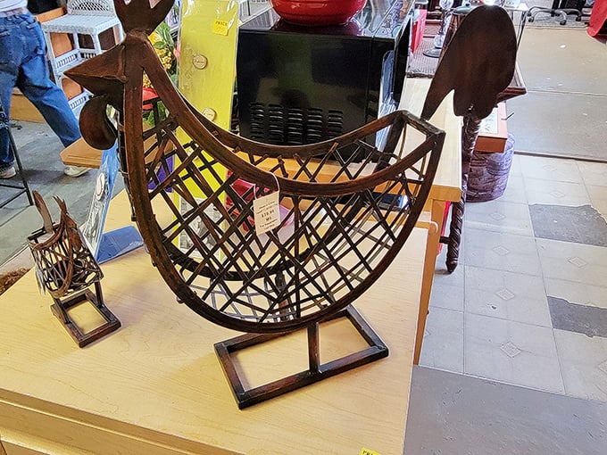 This Viking-inspired wine rack isn't just functional&mdash;it's a conversation piece waiting to happen. Imagine the stories you'll tell over that bottle of cabernet!