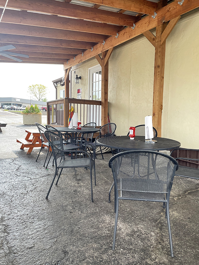 Wooden beams and no-nonsense seating create the perfect stage for food that doesn't need fancy surroundings to shine brilliantly.