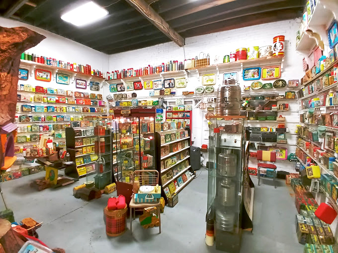 Every inch of shelf space tells a story of American pop culture, where cartoon heroes and TV stars once kept your PB&J safe from playground trading wars.