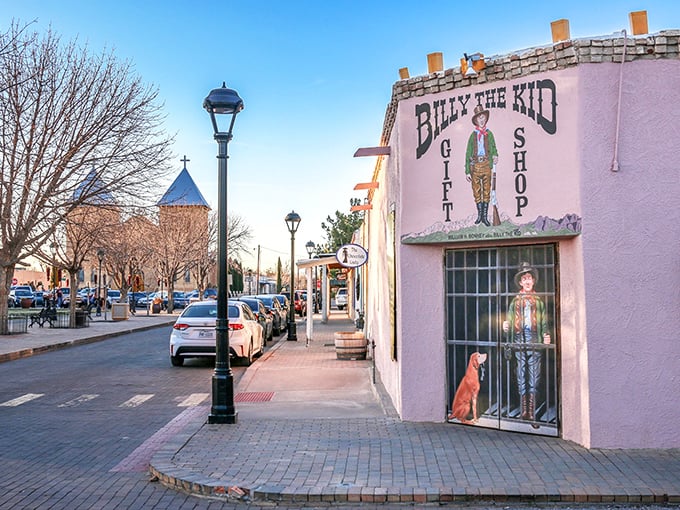 Billy the Kid's legacy lives on at this colorful gift shop, where the outlaw's painted gaze follows you down the brick-paved streets of Mesilla Plaza.
